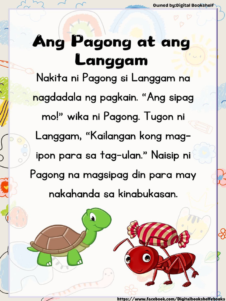Maikling Kwento - Ang Pagong at Ang Langgam | PDF