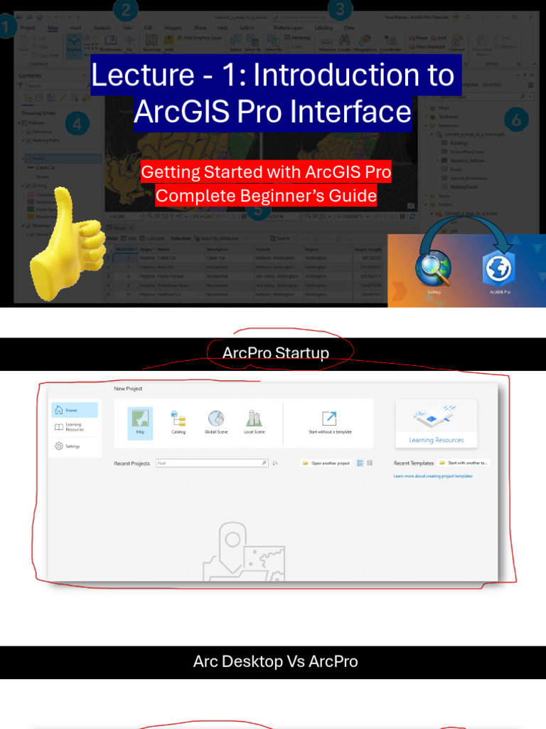 Lecture - 1 Introduction To ArcGIS Pro Interface | PDF