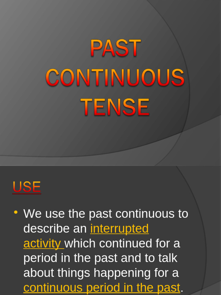 Past Continuous | PDF