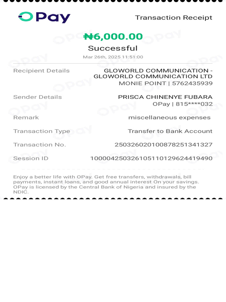 Transaction Receipt-250326020100878251341327 | PDF