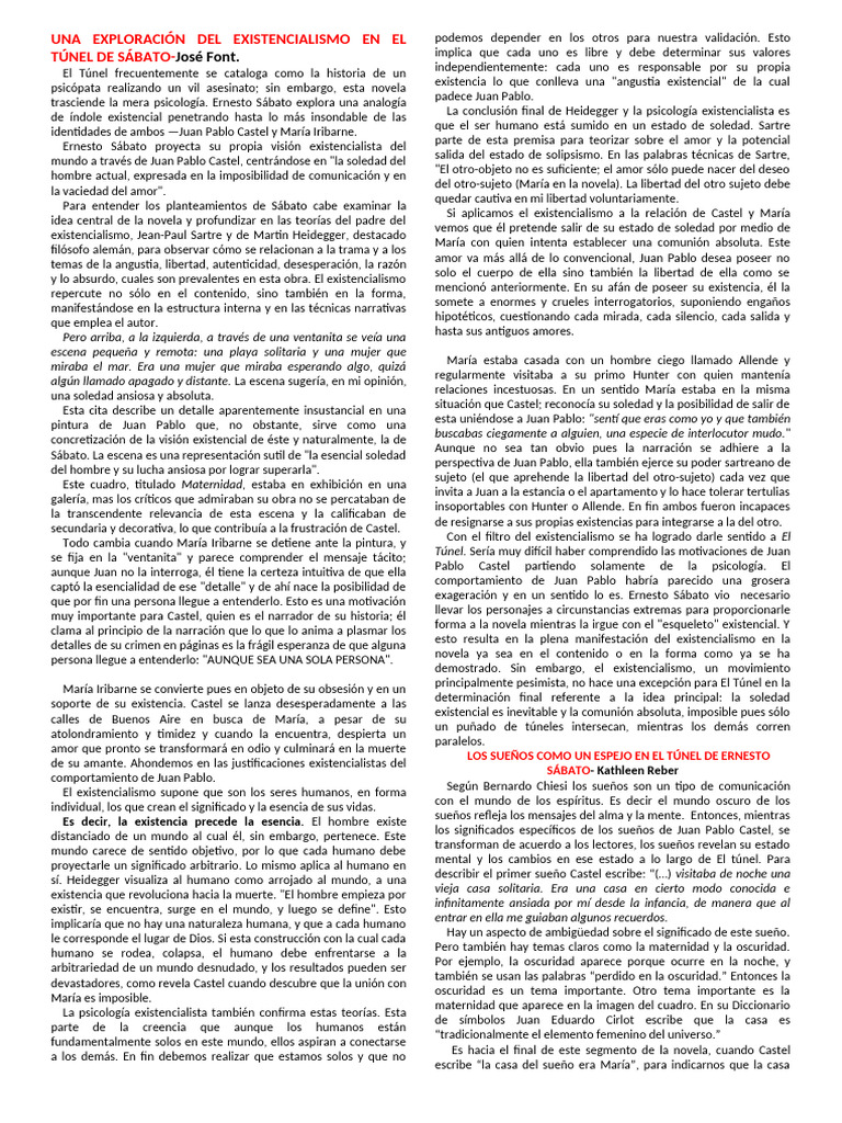 Demencia y Racionalidad en Juan Pablo Castel | PDF | Existencialismo