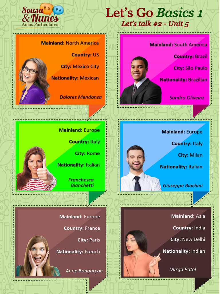 LGB1 - Unit 5 - Lets Talk Cards Activity 2 | PDF