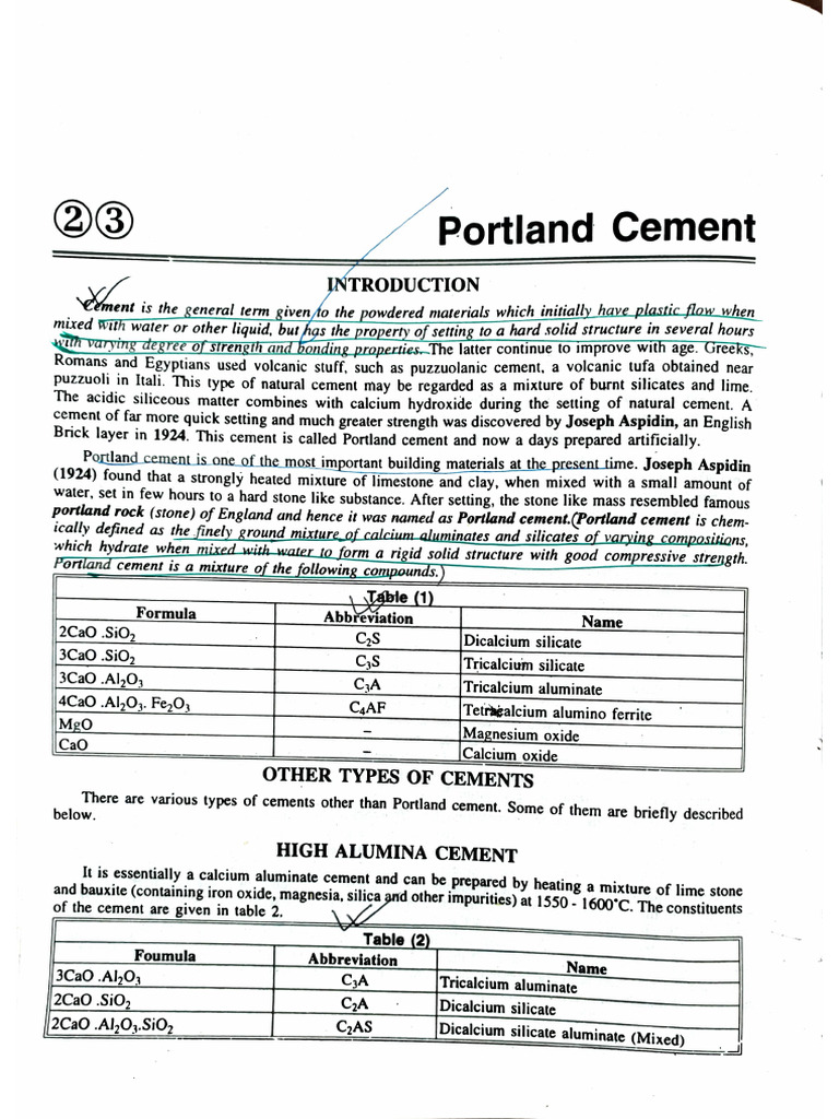 C) Cement | PDF