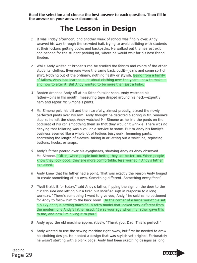 Bryson-Joseph Decuir - The Lesson in Design Passage | PDF | Clothing