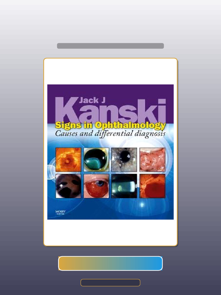 Signs in Ophthalmology Causes and Differential Diagnosis Kanski eBook ...