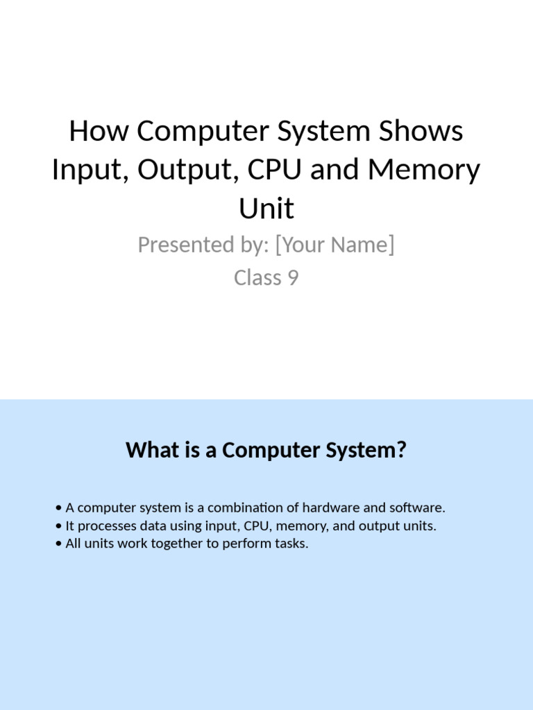 Computer System Units Presentation | PDF