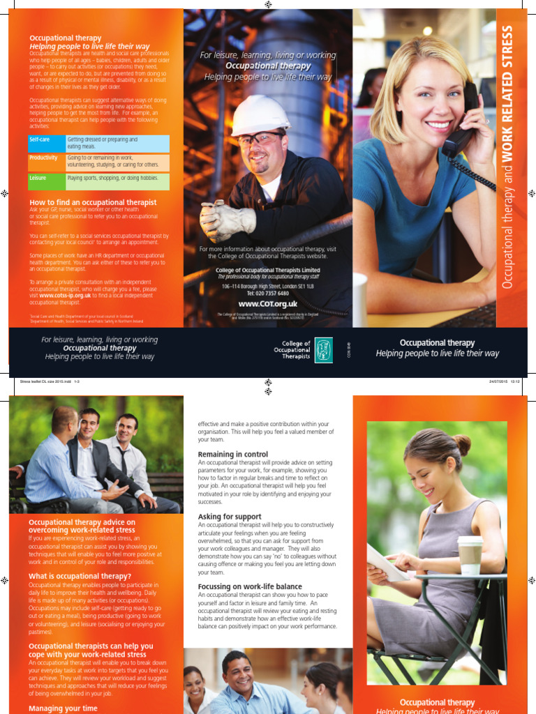 Work Related Stress Leaflet | PDF | Occupational Therapy | Psychotherapy