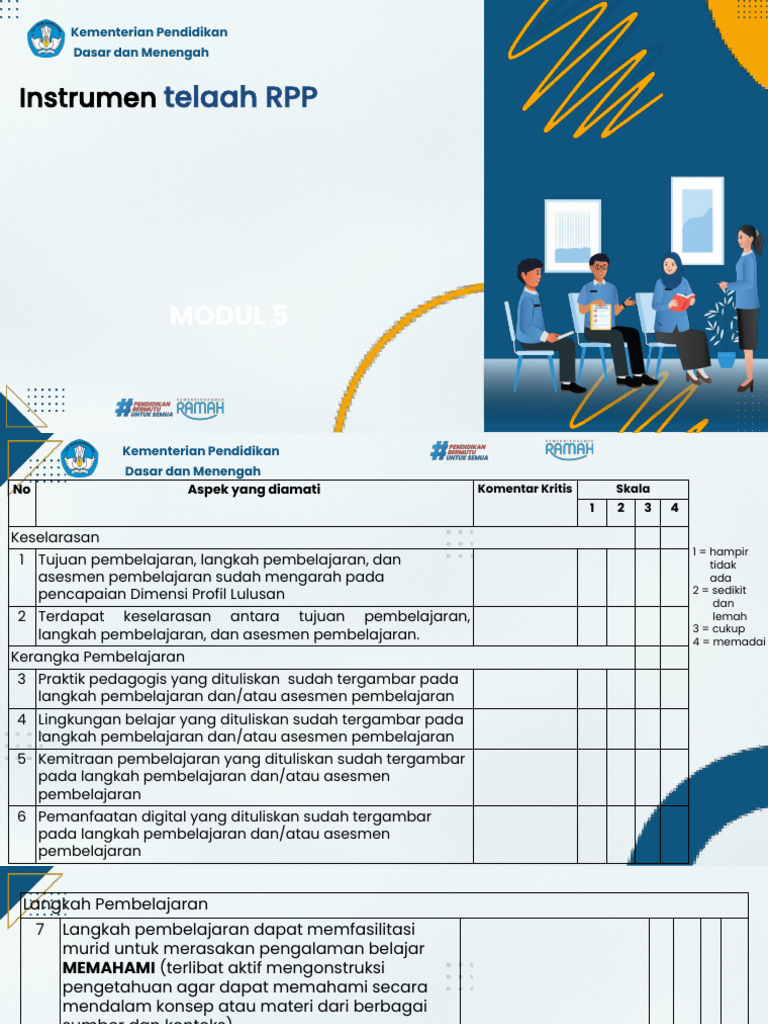 Instrumen Telaah RPP | PDF