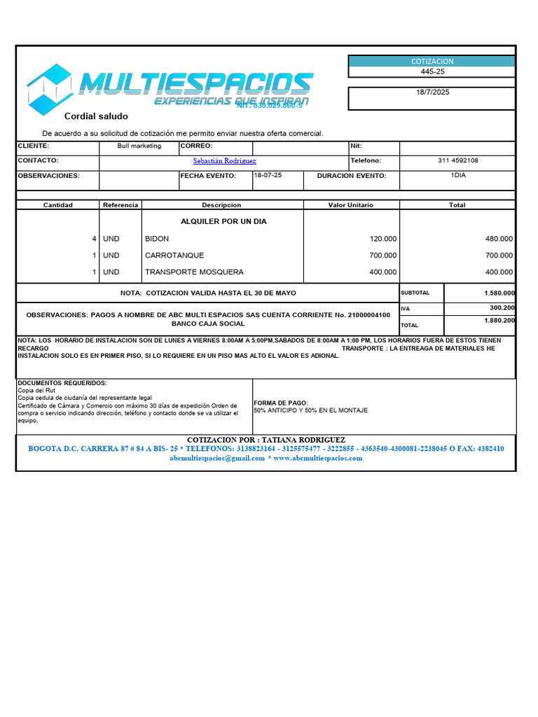 Cot-445-25 Bull Marketing (Bidon-Carrotanque) | PDF