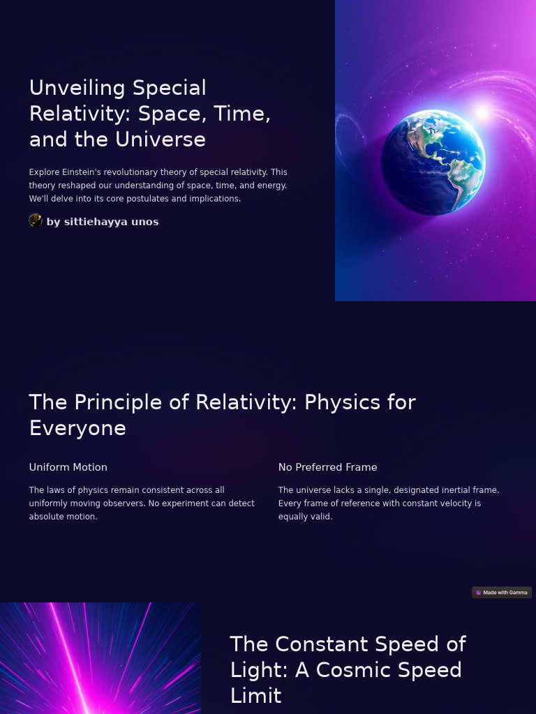 Unveiling Special Relativity Space Time and The Universe | PDF | Special Relativity | Time