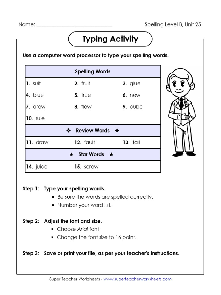 Listb25 Spelling Typing Sentences FRUIT | PDF