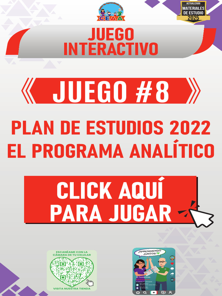 Juego 8 Plan de Estudios 2022 El Programa Analitico | PDF