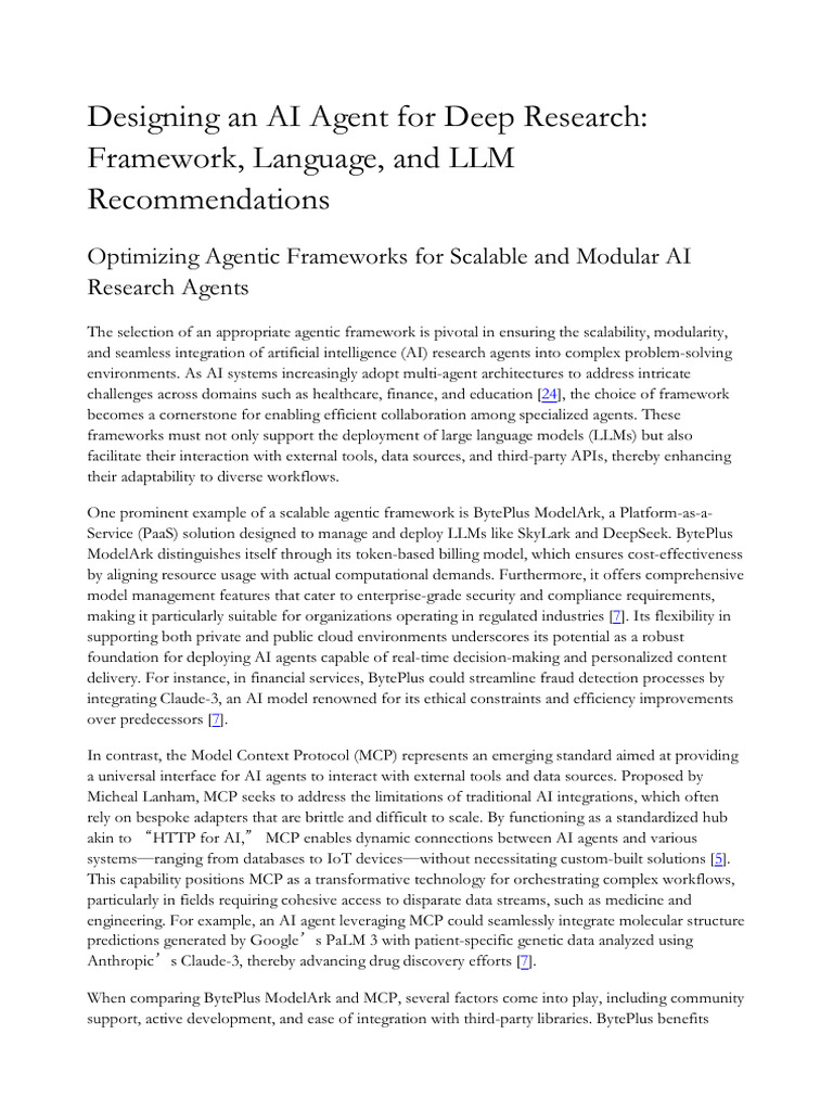 AI Agent Frameworks and Language Analysis | PDF | Artificial ...