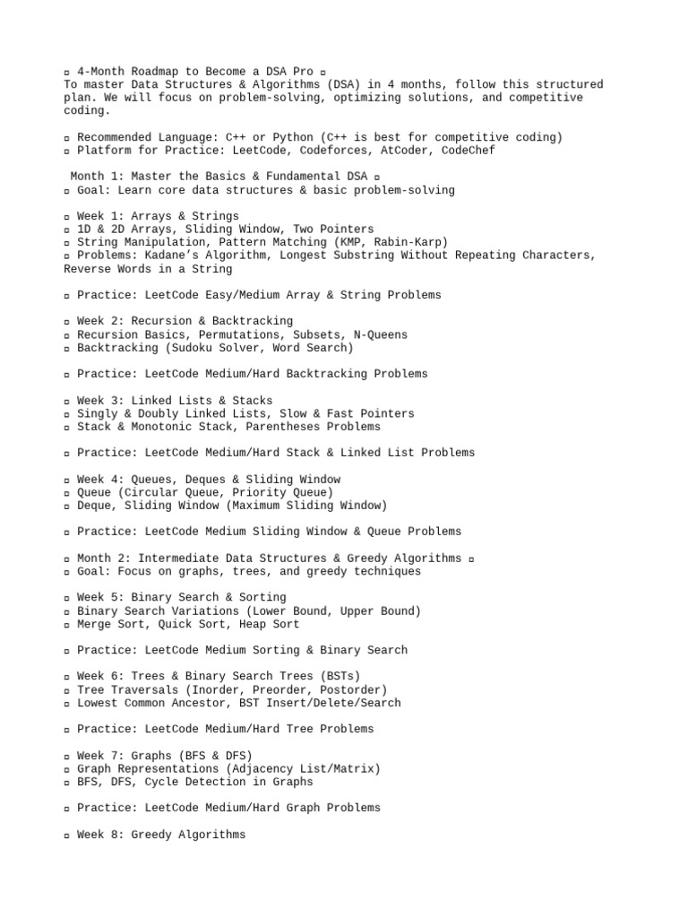 Dsa Roadmap | PDF | String (Computer Science) | Queue (Abstract Data Type)