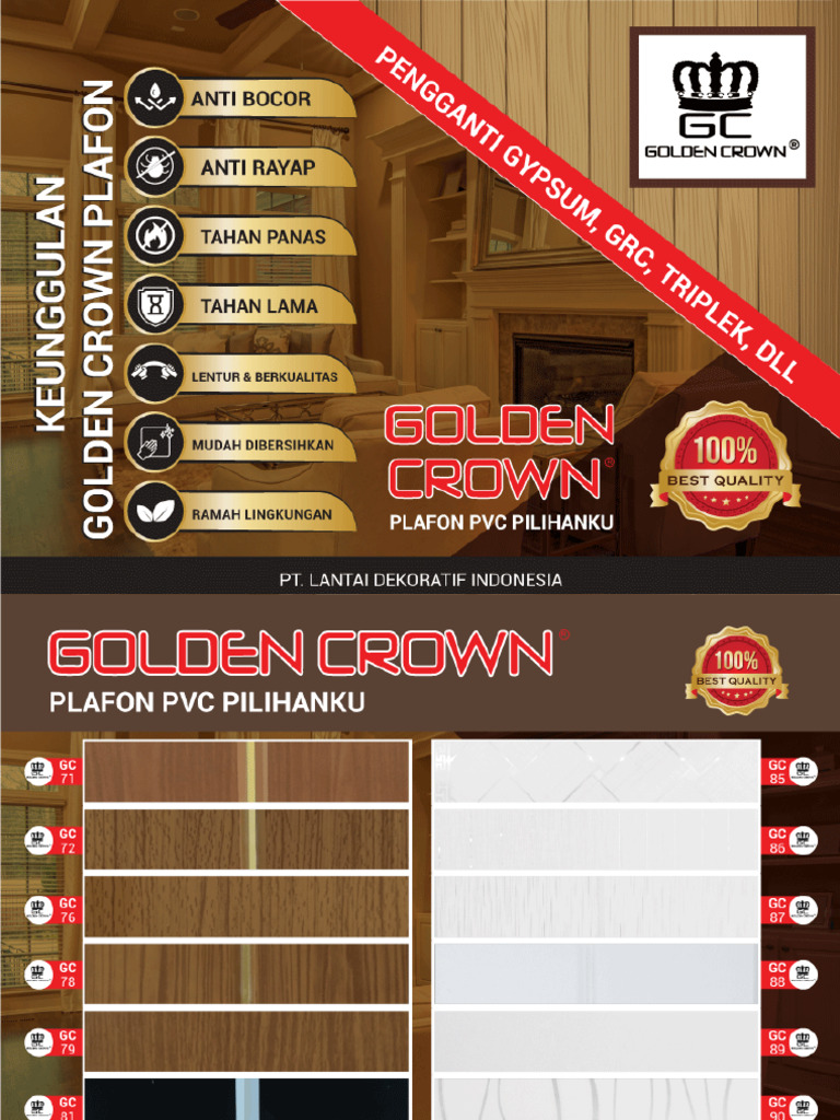 E CATALOG Plafon PVC GOLDEN CROWN | PDF
