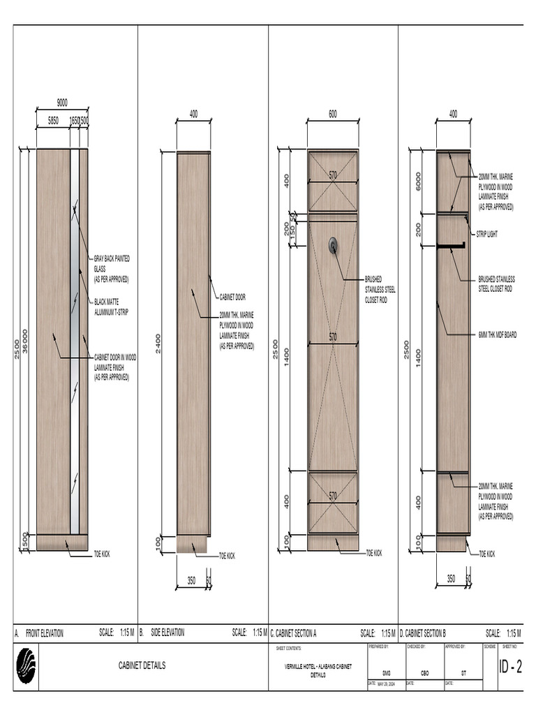 Alabang Hotel Cabinet Design Plans | PDF | Composite Material | Materials