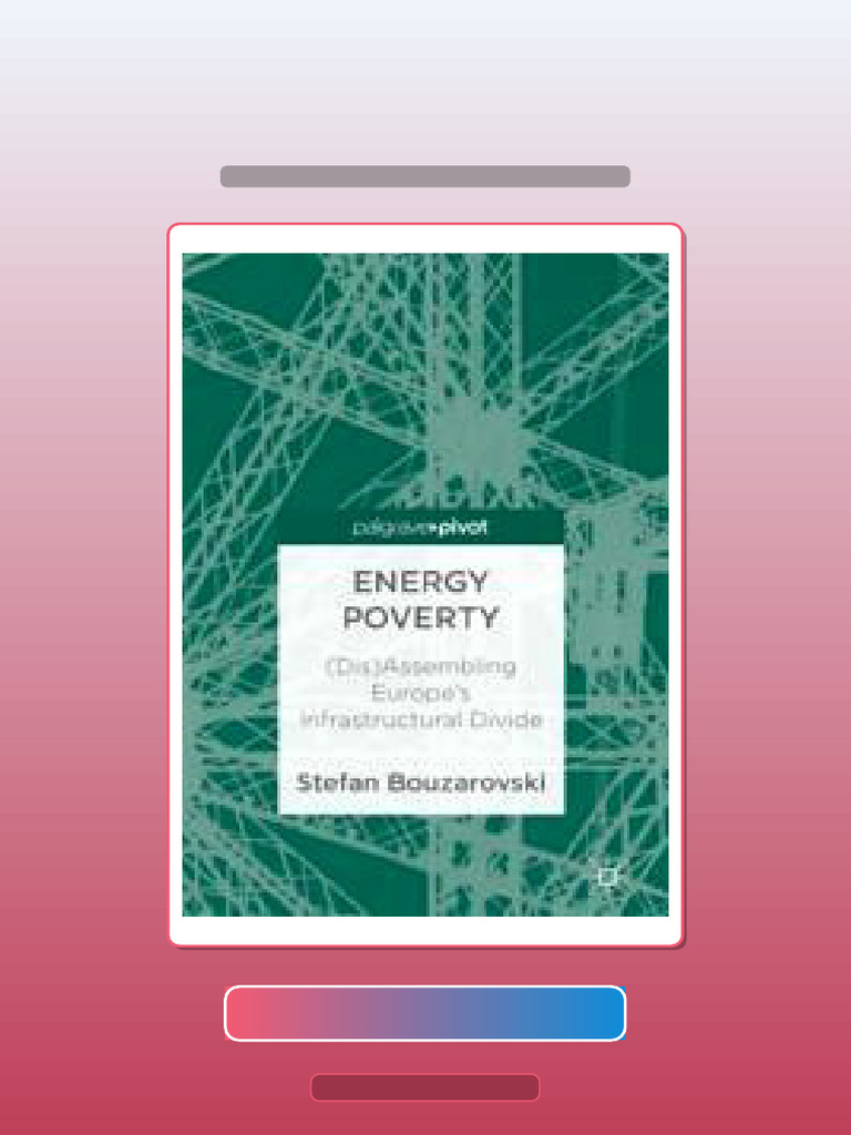 Energy Poverty DisAssembling Europes Infrastructural Divide 1st Edition Stefan Bouzarovski Auth ...