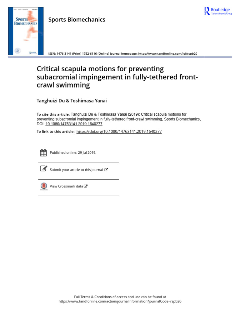 Critical Scapula Motions For Preventing Subacromial Impingement in ...