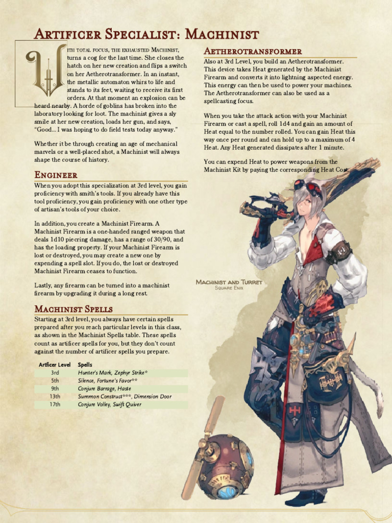 Machinist Class Overview and Guide | PDF | Machinist