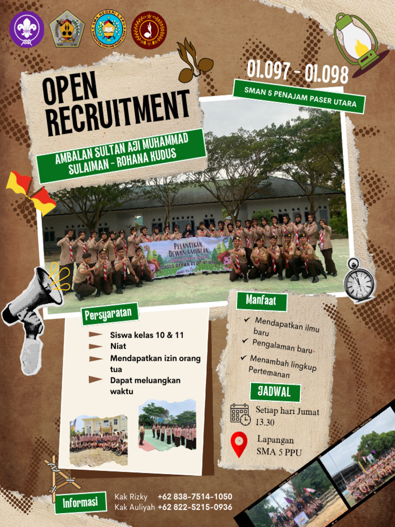 Cokelat Kolase Open Recruitment Diklat Anggota Pramuka UKM Kampus ...