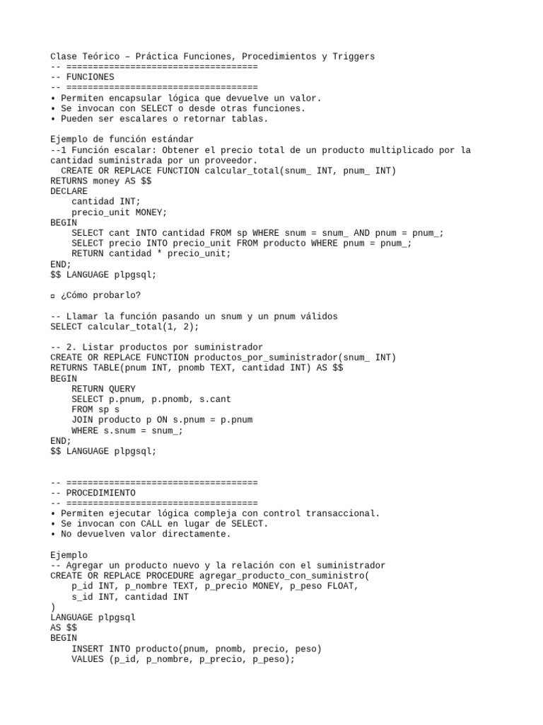 Ejercicios Postgresql Teorico Practico | PDF | Bases de datos | SQL
