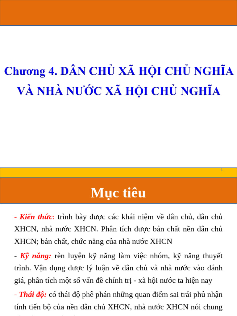 Chương 4. Dân CH XHCN Và Nhà Nư C XHCN | PDF