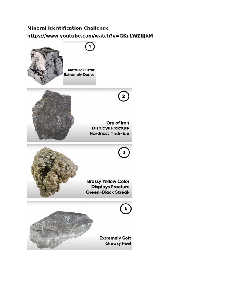 Mineral Identification Challenge Pdf