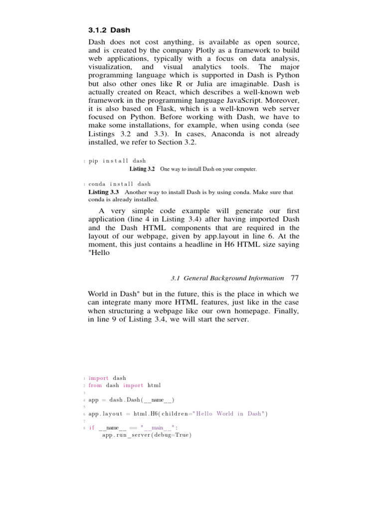 Introduction to Dash Programming | PDF