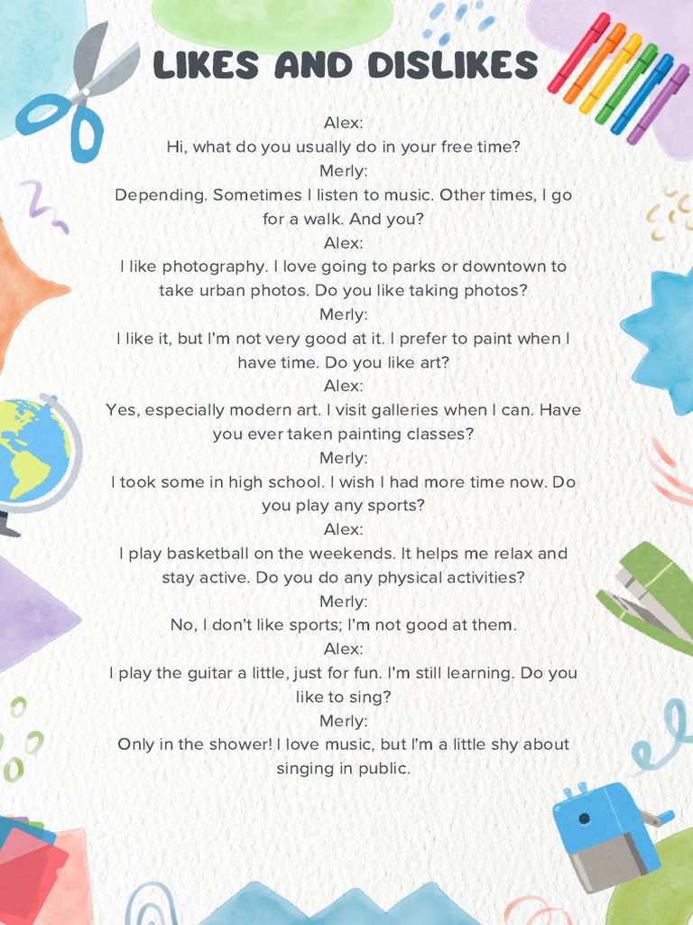 Likes and Dislikes | PDF