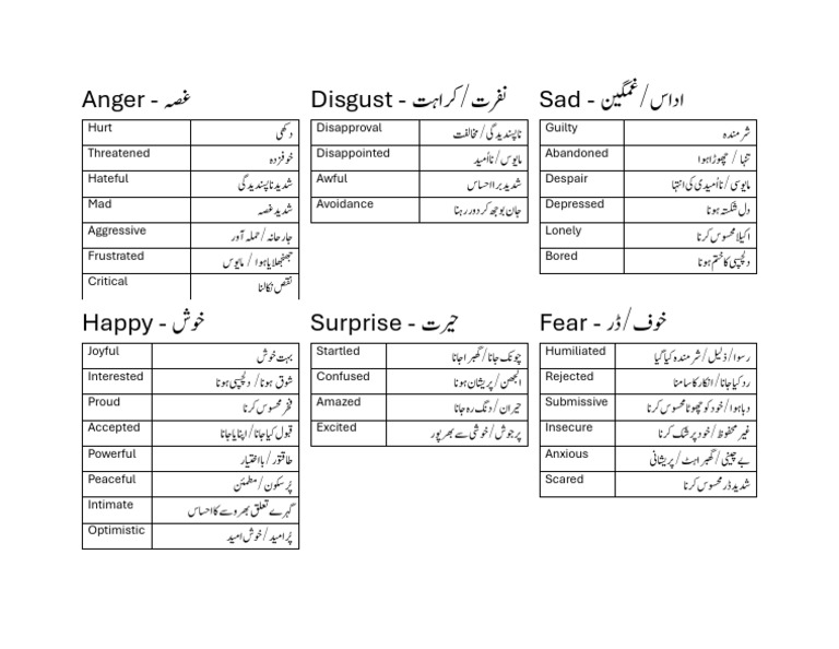Emotion Classes 1 | PDF