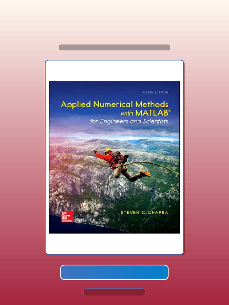 Applied Numerical Methods With MATLAB For Engineers and Scientists 4th ...