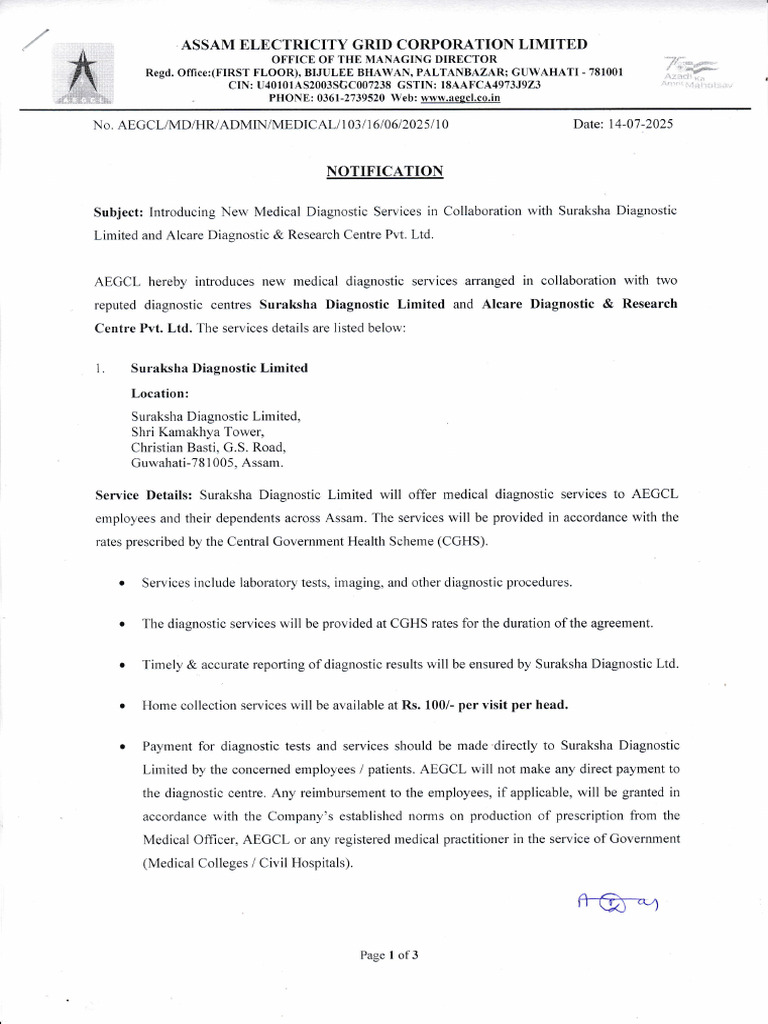 NOTIFICATION For Medical Lab Test Tie Up | PDF | Health Care | Medicine