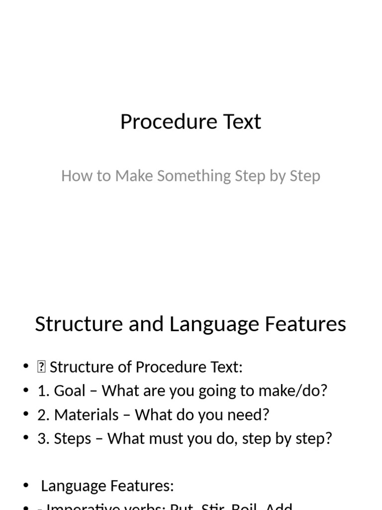Procedure Text Microteaching | PDF