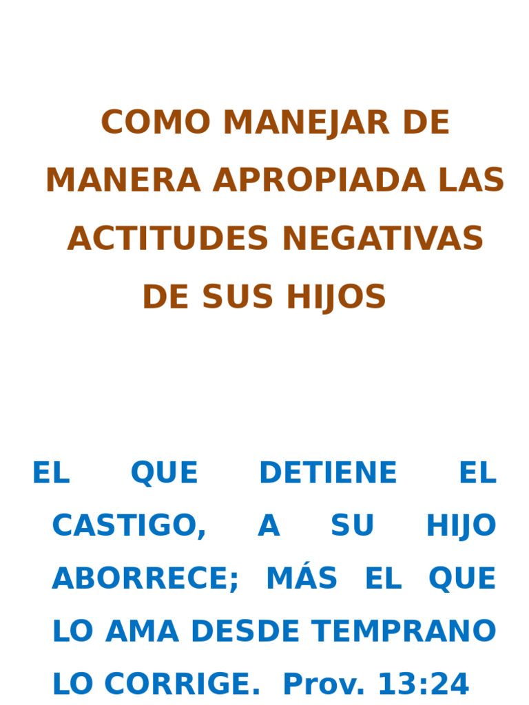 Como Manejar de Manera Apropiada Las Actitudes Negativas | PDF