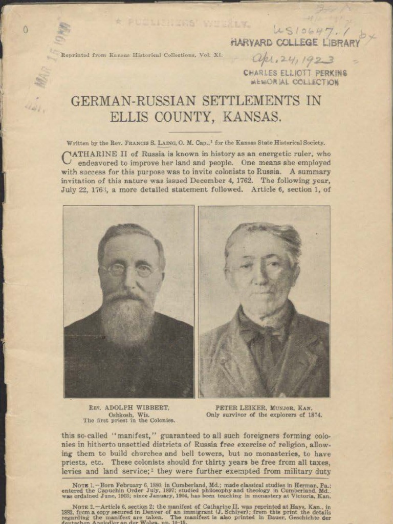 German-Russian Settlements in Kansas | PDF | Kansas | Religion And Belief