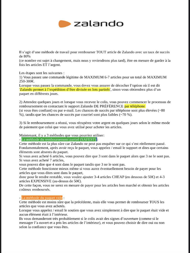 Zalando Refund | PDF