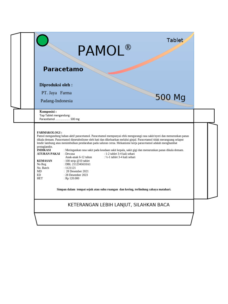 Pamol: Obat Paracetamol untuk Nyeri dan Demam | PDF