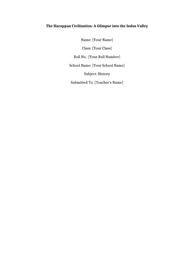 Harappan Civilization Project Expanded | PDF