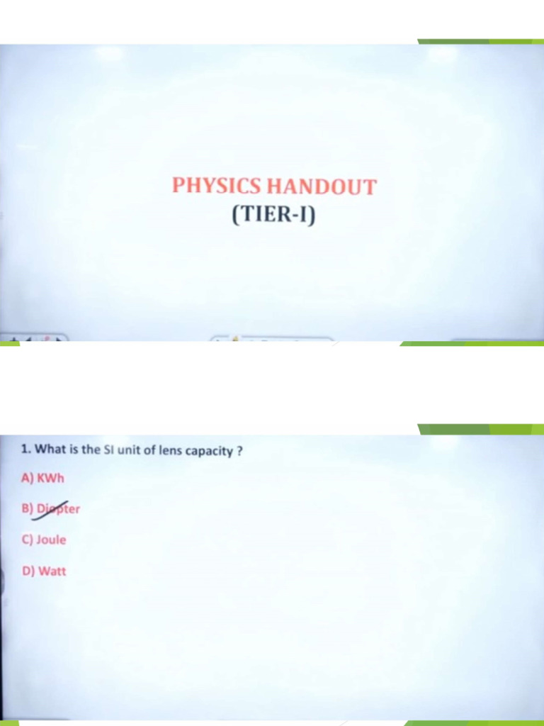 Physics Handout | PDF