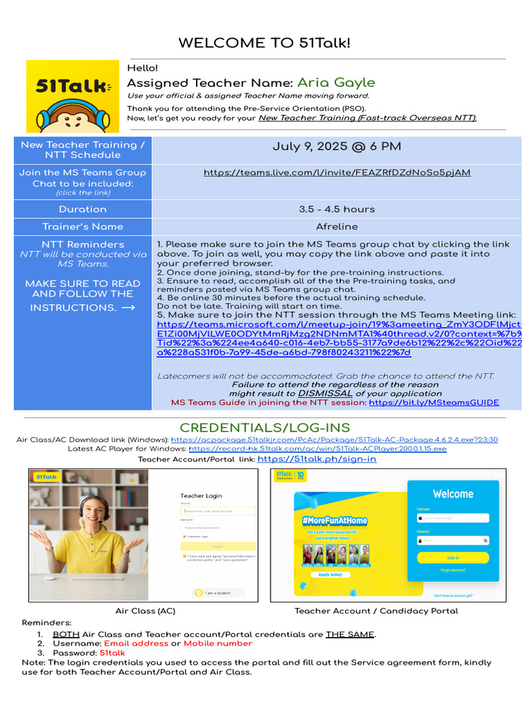 51talk Next Step Reminders | PDF | English As A Second Or Foreign Language | Teachers