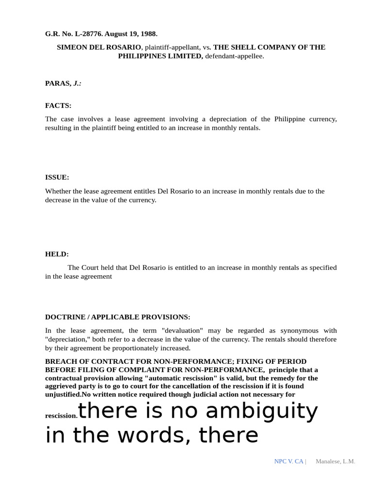 Del Rosario vs. Shell Company of The Philippines Ltd. | PDF