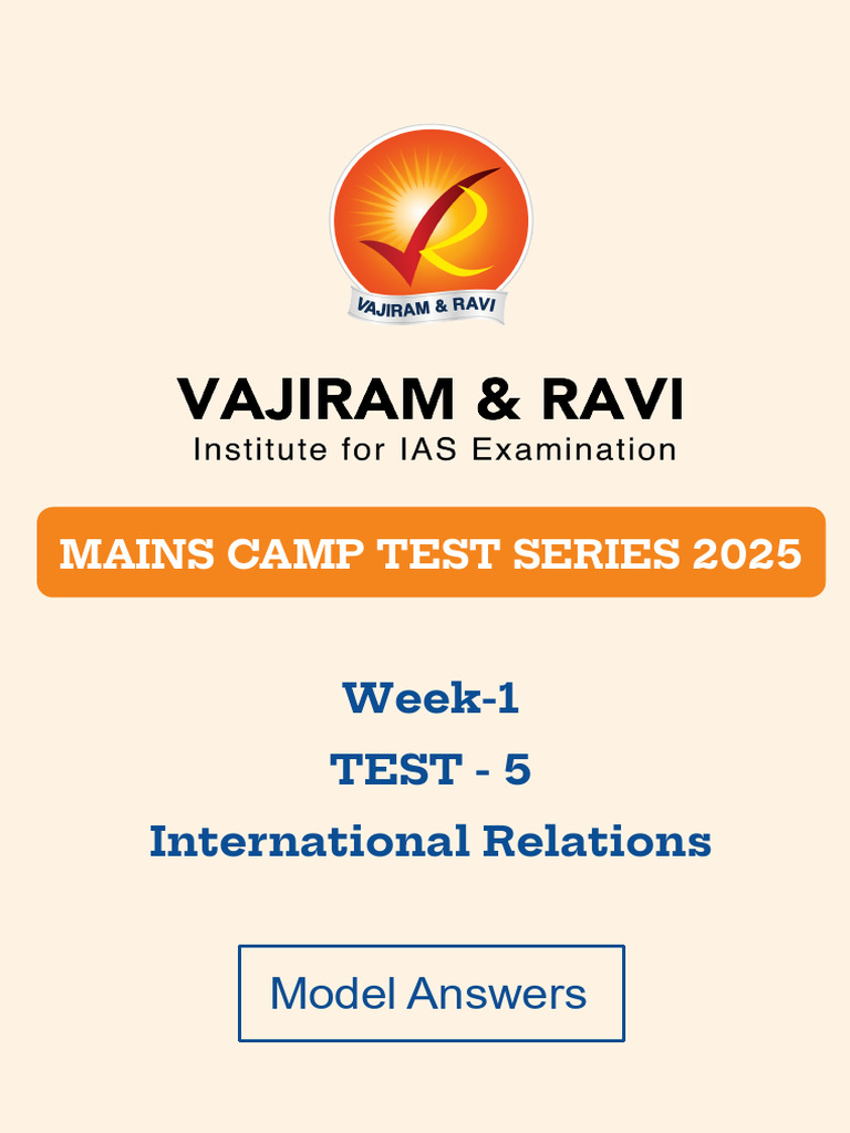 Camp Test 2025 Phase-01 - Day-05 Model Answer | PDF | World Trade ...