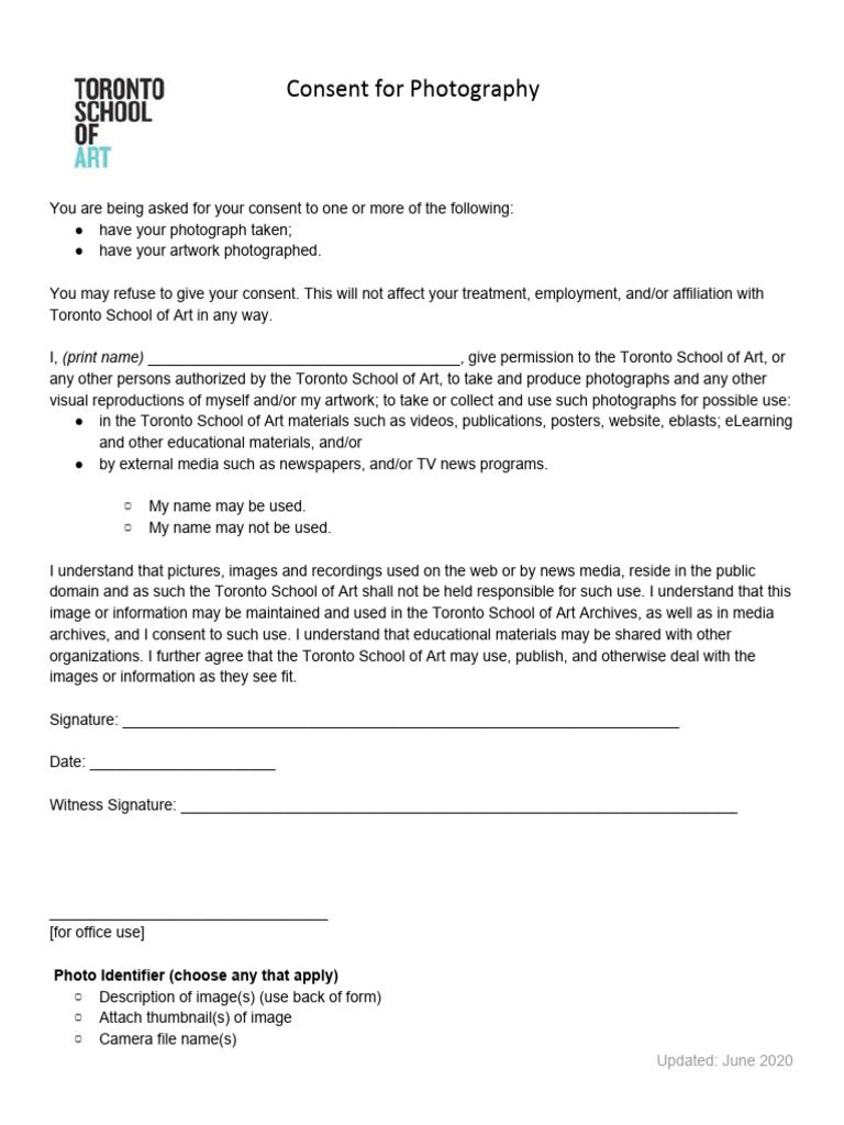 Consent For Photography Individual 2016 p3KQekQ | PDF
