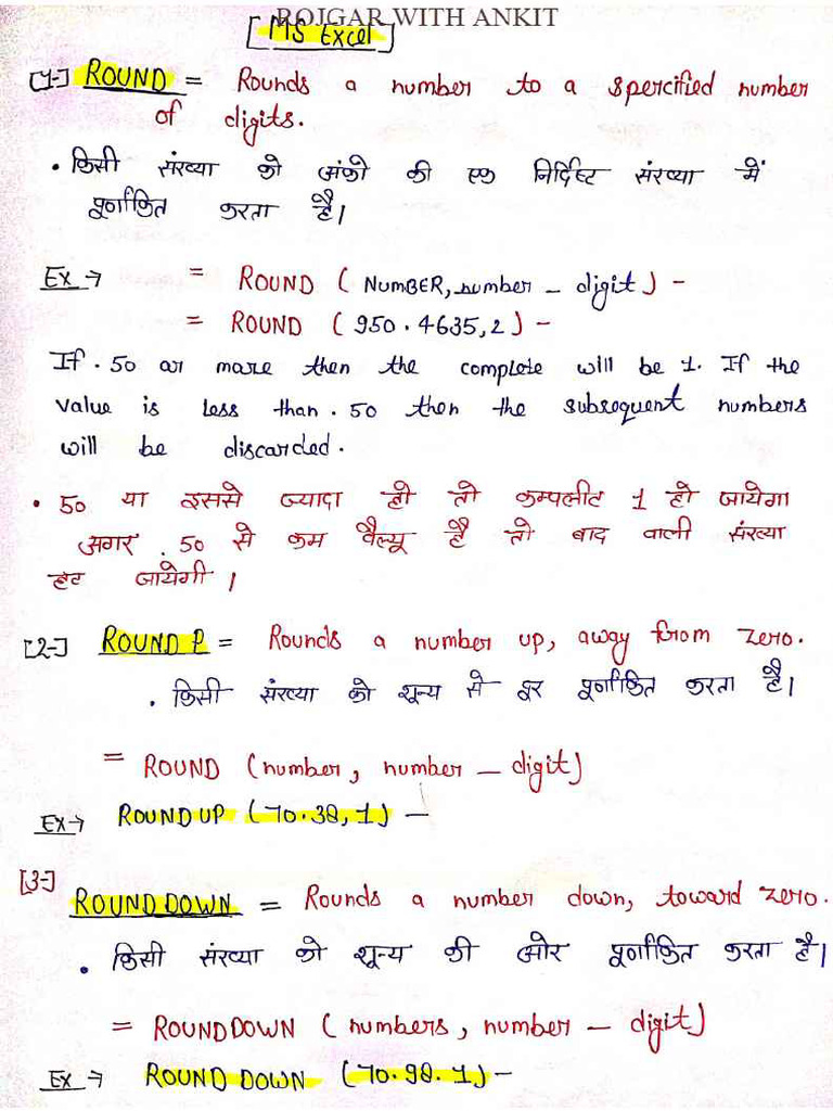 425) Computer Knowledge by Shivam Sir MS Excel #10 | PDF