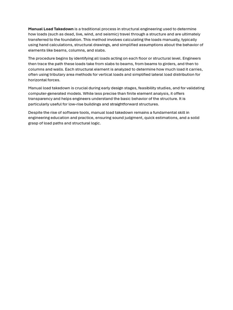 Manual Load Takedown | PDF