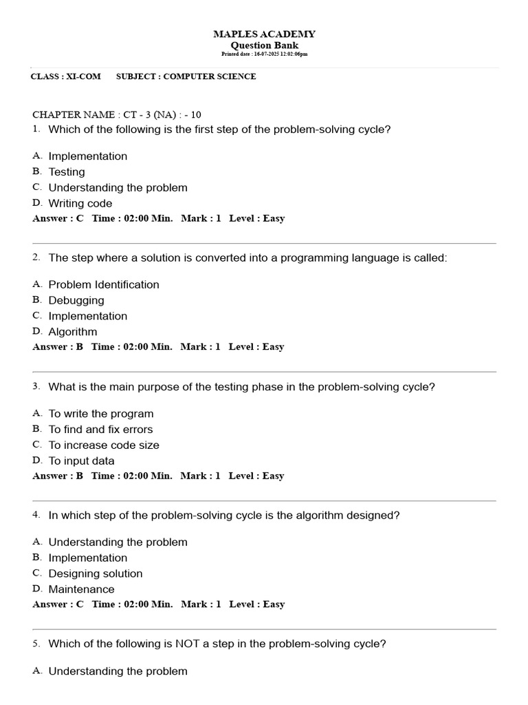 Xi. Computer Sci. | PDF