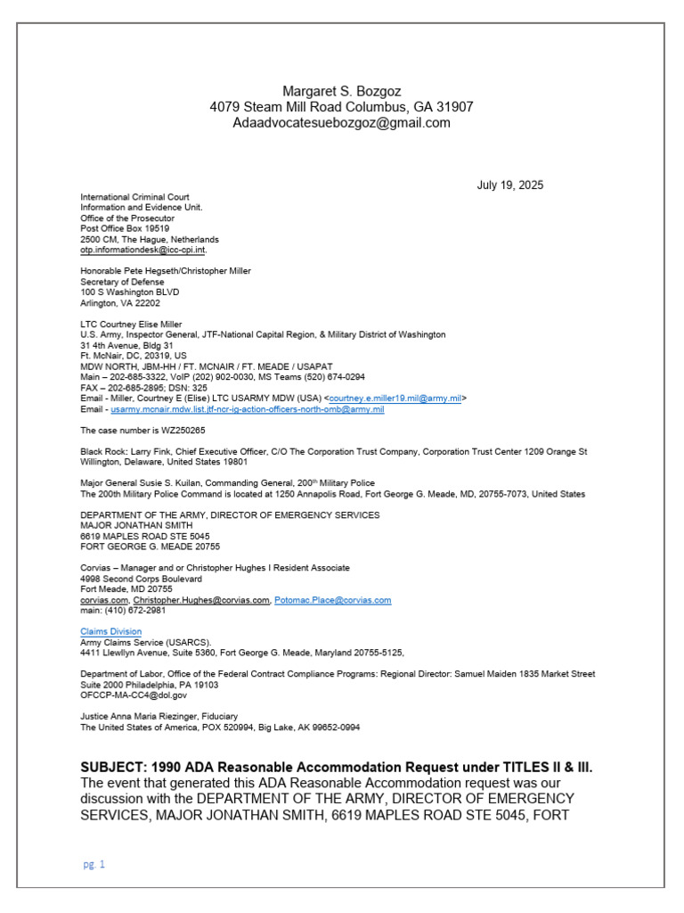ADA Accommodation Request and Retaliation | PDF | Internal Revenue ...