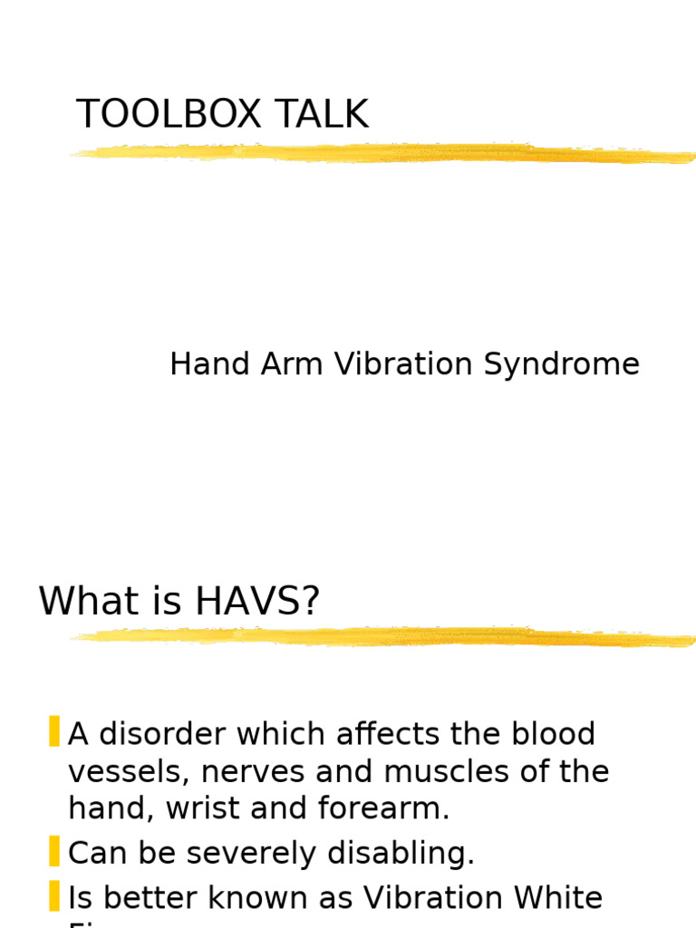 Preventing Hand Arm Vibration Syndrome | PDF