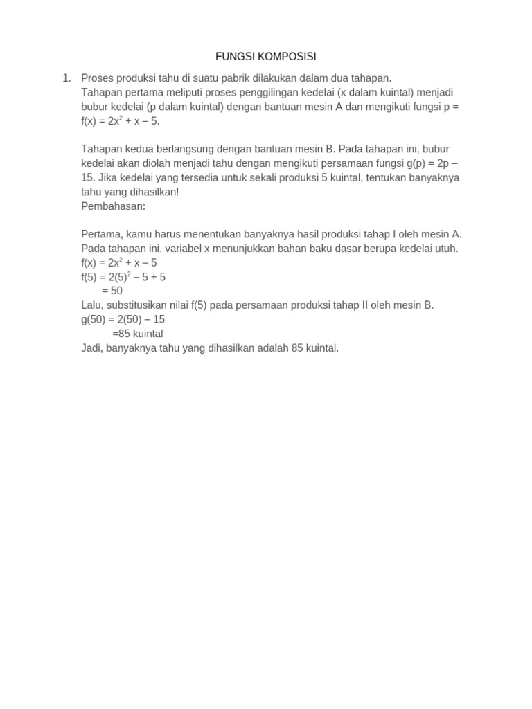 Soal Cerita Komposisi | PDF