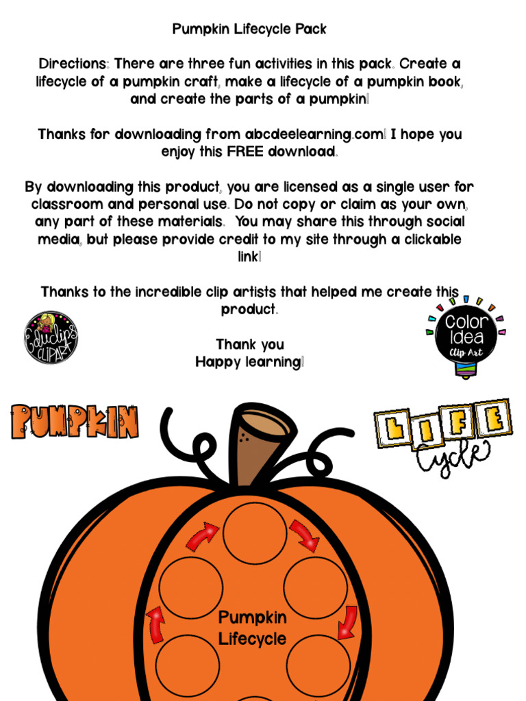 Lifecycle of A Pumpkin | PDF